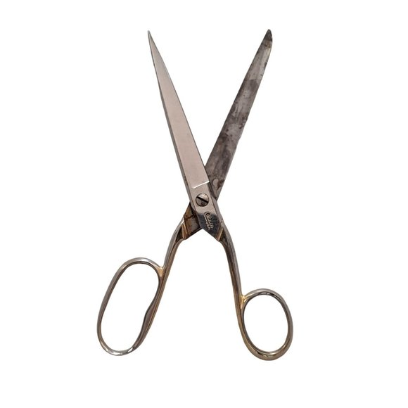 Clauss | Office | Vintage Clauss Scissors Usa Shears 7 Long Blade 4 Silver Goldtone Handles ...